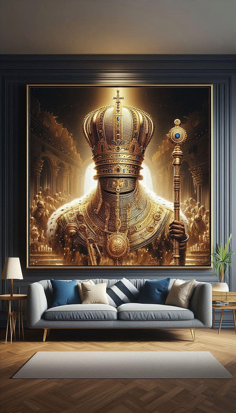 Regal Crown Wall Art Bundle: Baroque Style Gold Print (digital Download ...