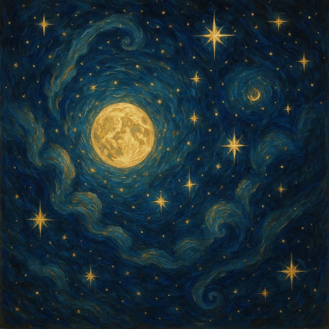 Starlit Reverie – Celestial Painting for Spiritual Spaces - Etsy