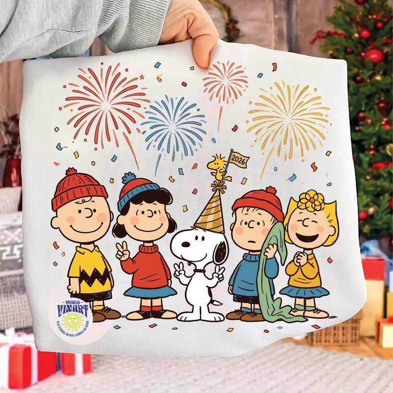 Peanuts New Years Png - Etsy
