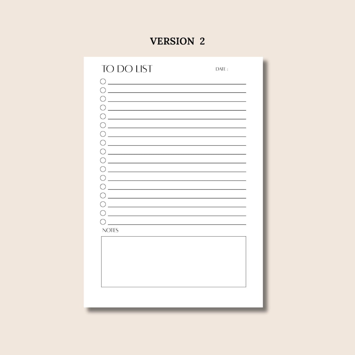 Printable to Do List for Kids & Students | Digital Download 5x7 Inches ...