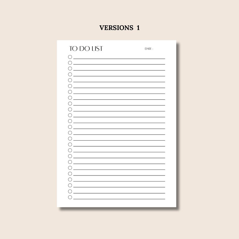 Printable to Do List for Kids & Students | Digital Download 5x7 Inches ...