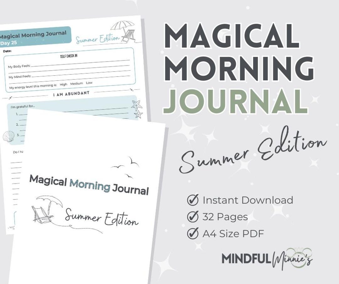 Magical Morning Journal Printable | 30 Day Summer Edition PDF ...