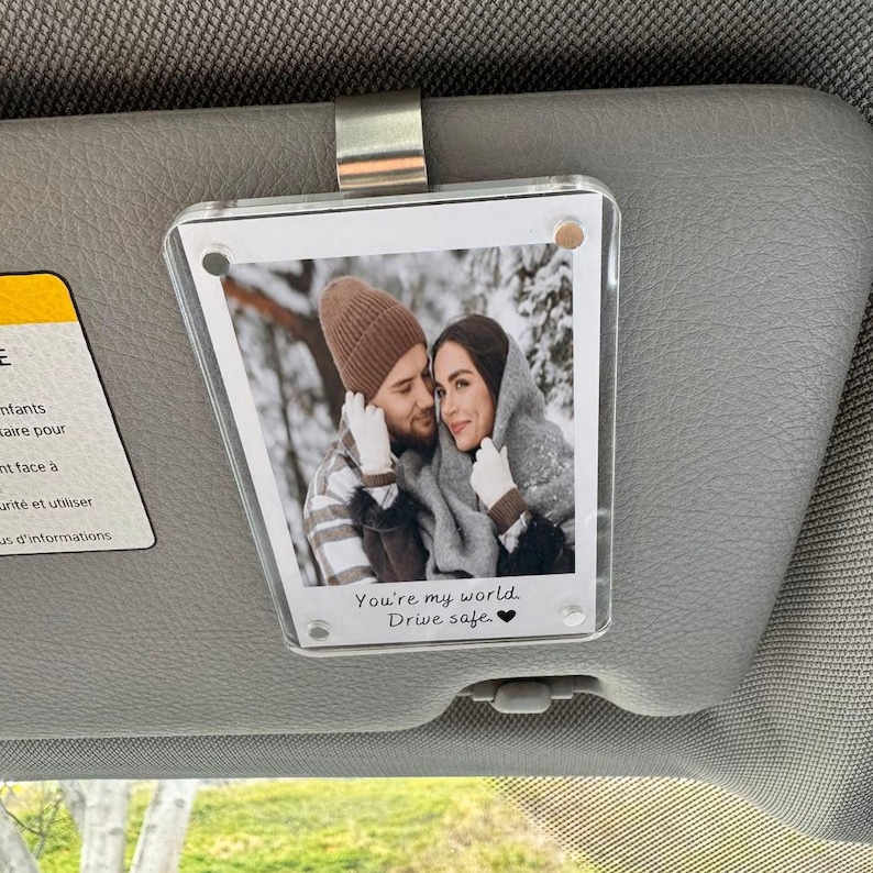 Personalized Car Visor Clip With Your Photo and Text - Drive Safe Daddy ...