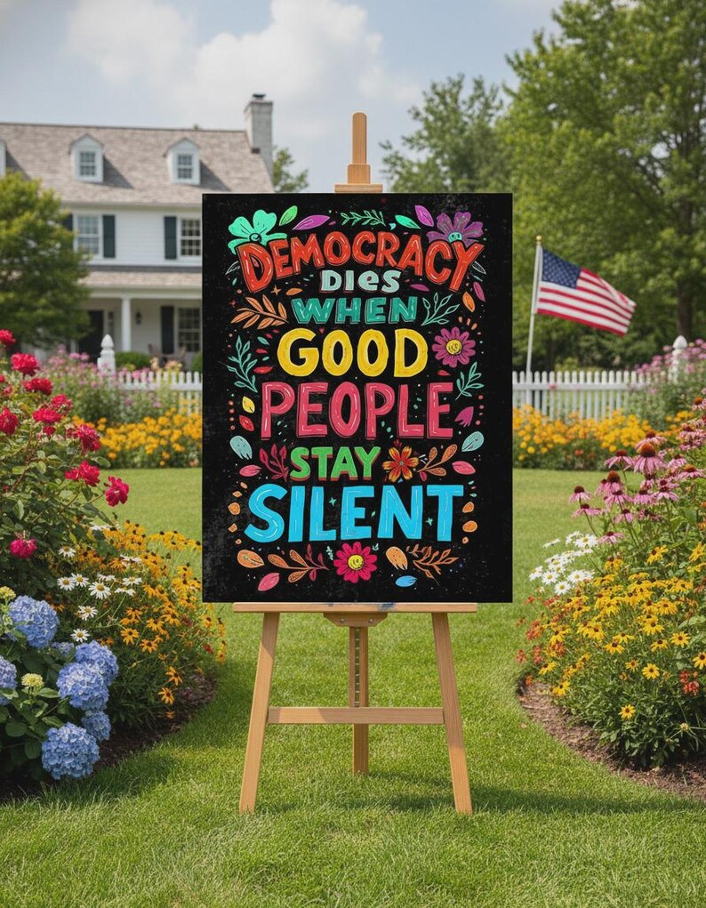 No Kings Rally Day Protests Sign, Protect Democracy Protest Poster ...