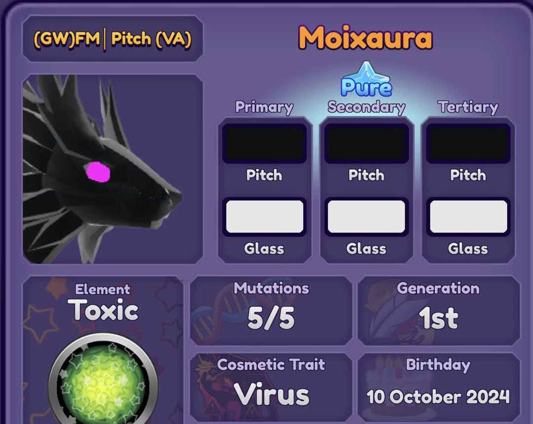 Moixaura – Virus Aura Dragon Adventures Roblox - Etsy