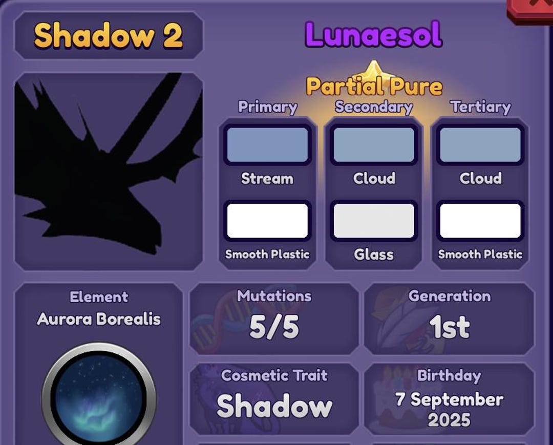 Lunaesol Shadow Aura Dragon Adventures | Game Pet | Fast Delivery ...