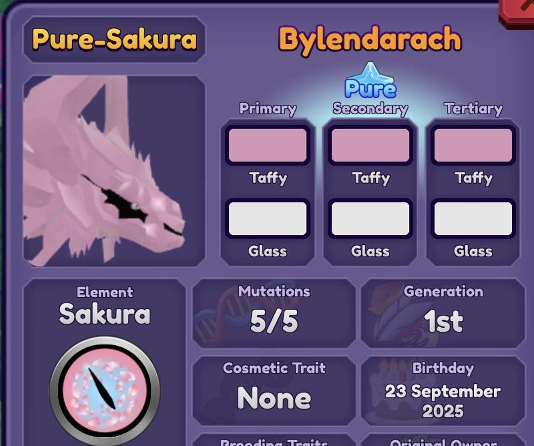 Bylendarach Dragon Pure| Fast Delivery | Dragon Adventures (roblox) - Etsy