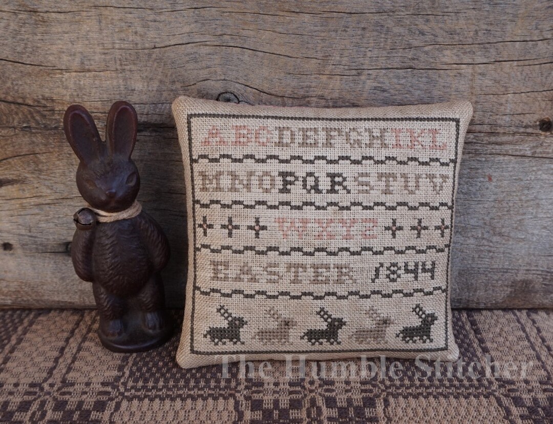 Easter Sampler...primitive PAPER Cross Stitch Pattern by the Humble ...