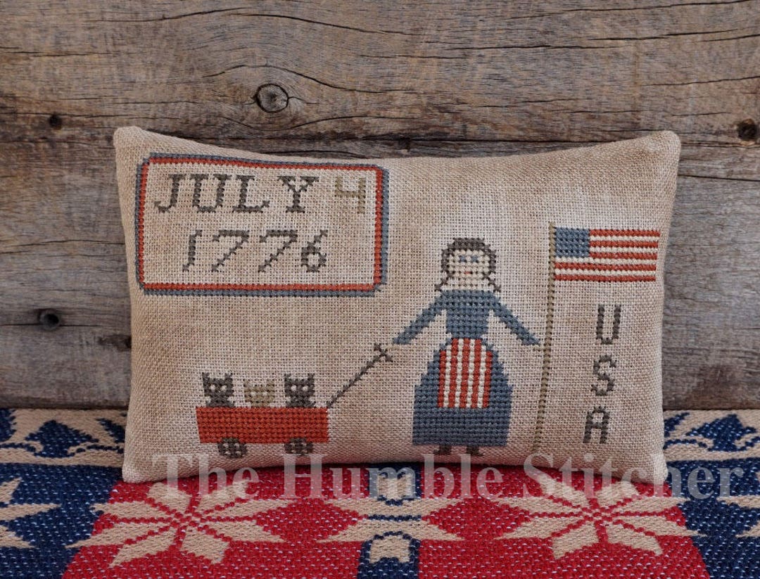 Happy Birthday Usa...primitive PDF Cross Stitch Pattern by the Humble ...