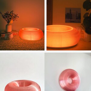 Donut Lamp – Handmade Minimalist Table Light, Vintage Style, Ambient ...