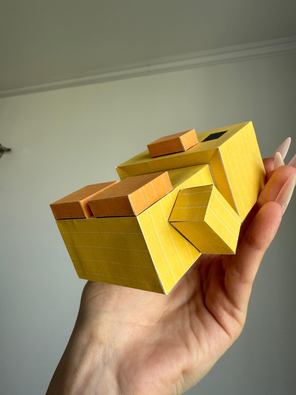 Duck Papercraft Template – DIY 3D Pixel Paper Animal PDF/SVG, Kids ...