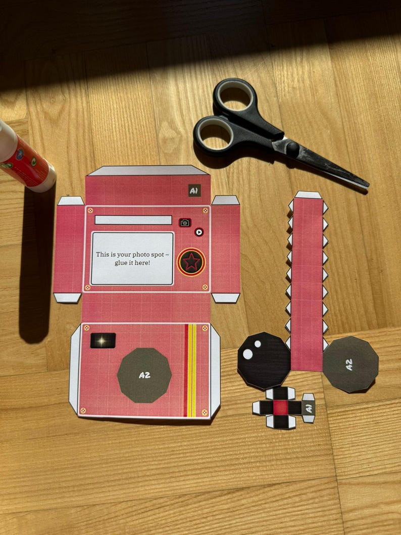 Camera Pink Papercraft Template – DIY 3D Paper Model, PDF, Fun ...