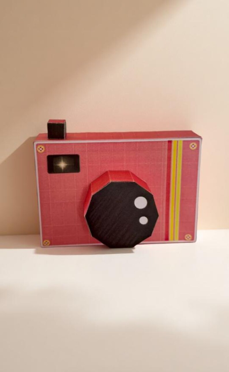 Camera Pink Papercraft Template – DIY 3D Paper Model, PDF, Fun ...