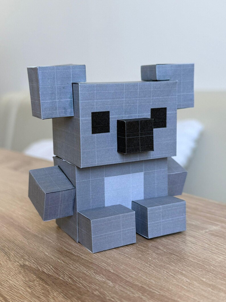 Koala Papercraft Template, 3D Koala Paper Model PDF, DIY Animal Origami ...