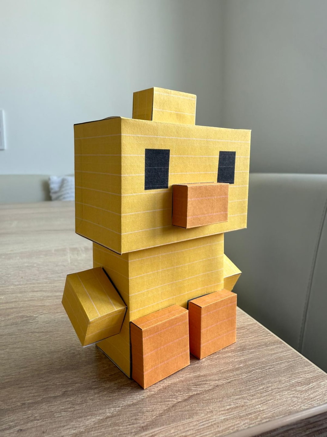 Cute 3D Duck Papercraft Template | Pixel Style Printable DIY Duck Craft ...