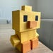 Duck Papercraft Template – DIY 3D Pixel Paper Animal PDF/SVG, Kids ...