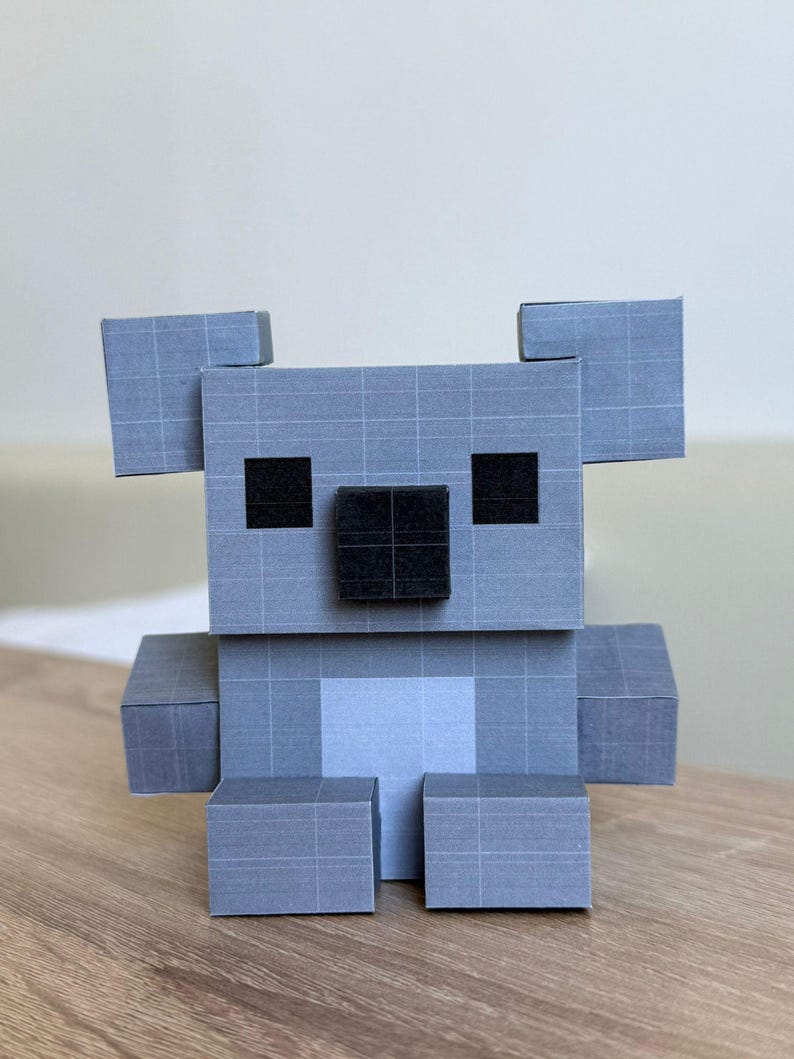 Koala Papercraft Template, 3D Koala Paper Model PDF, DIY Animal Origami ...