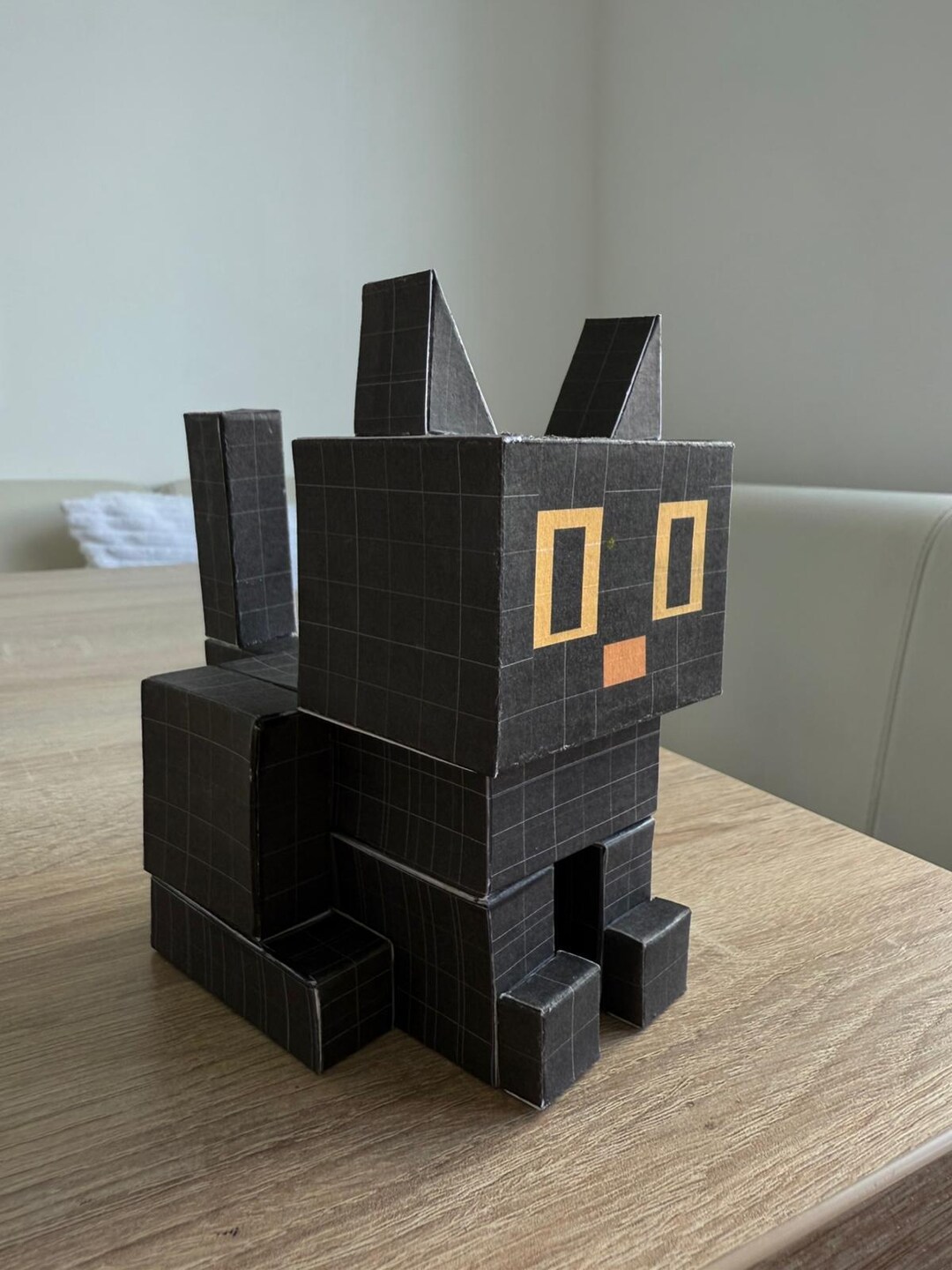 Halloween Cat Papercraft Template – DIY 3D Black Cat Paper Model PDF ...