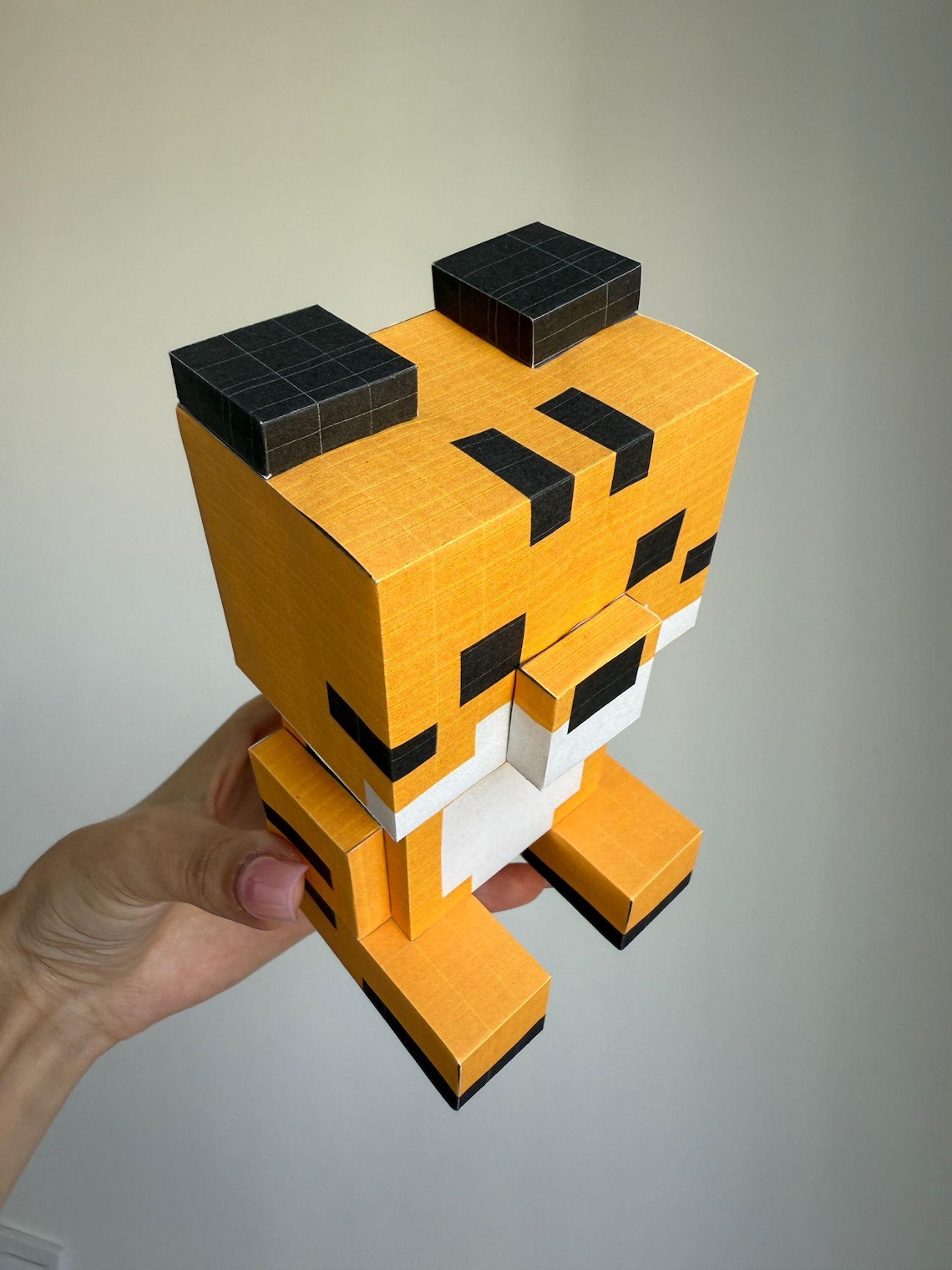 Tiger Papercraft Template – DIY 3D Pixel Animal Paper Model PDF/SVG ...