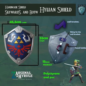 Zelda Hylian Shield Botw AFTERMATH EDITION - 45x55cm - Etsy