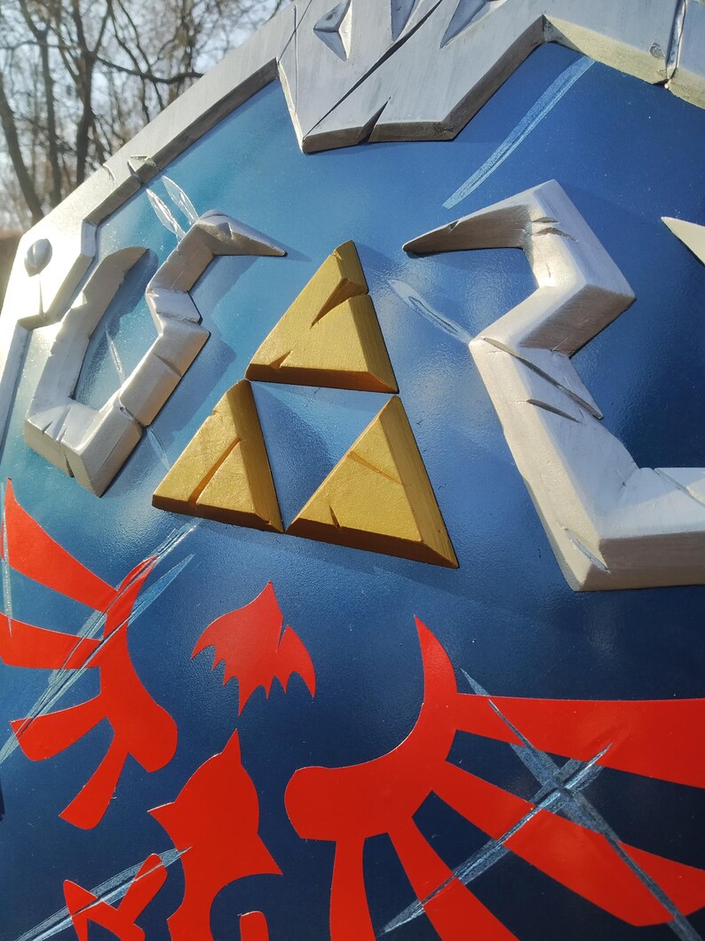Zelda Hylian Shield Botw AFTERMATH EDITION - 45x55cm - Etsy
