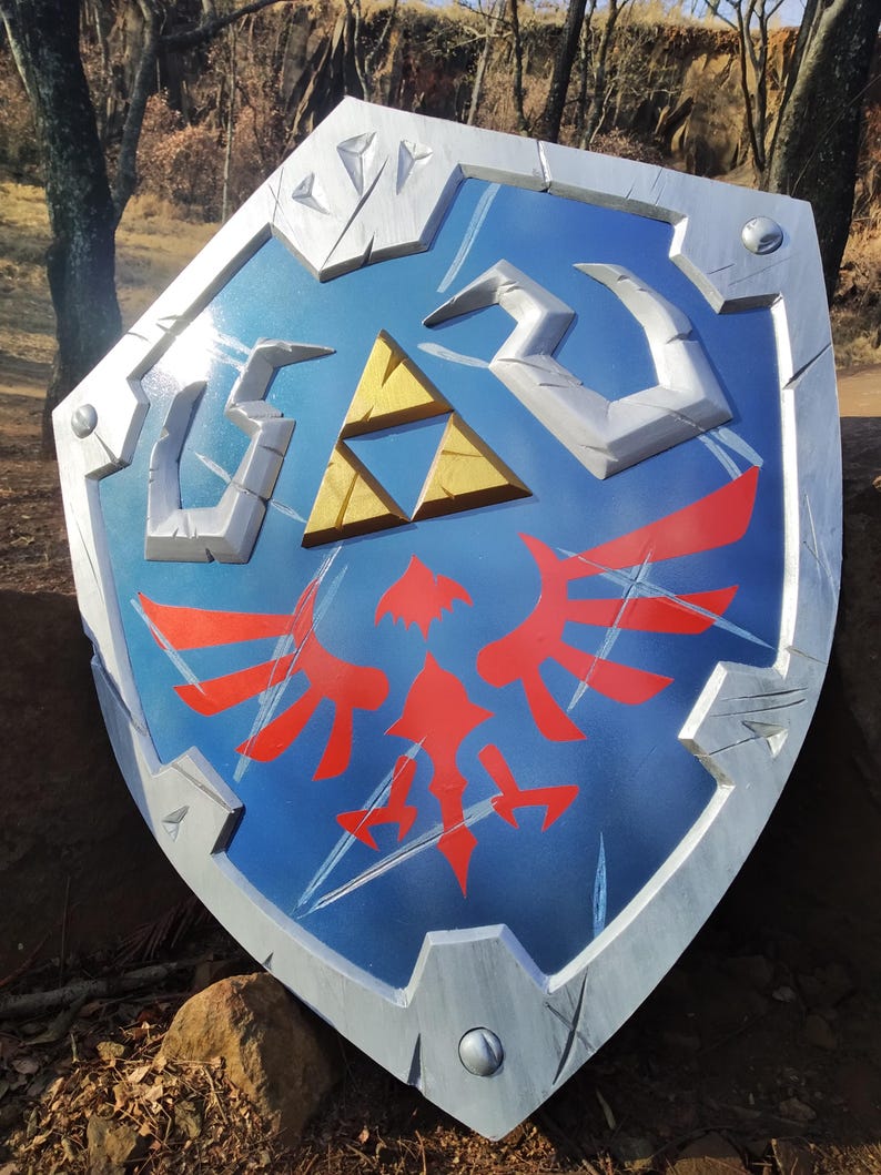 Zelda Hylian Shield Botw AFTERMATH EDITION - 45x55cm - Etsy