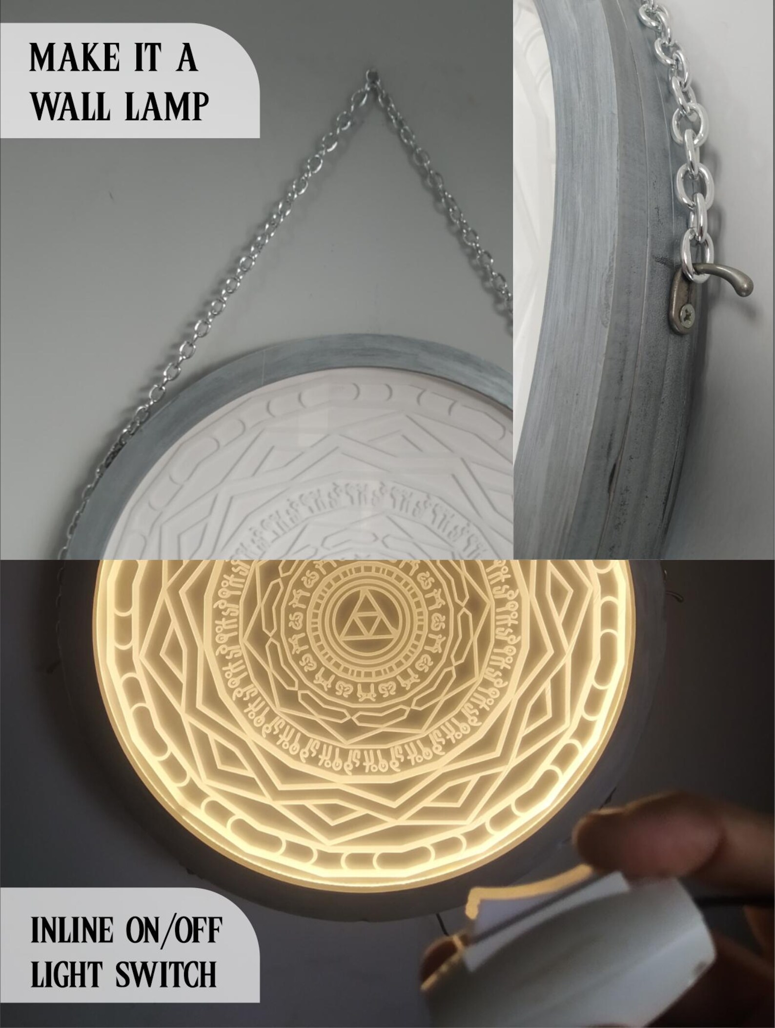 Luminária Led Zelda Mirror of Twilight Realm - 45cm - Make Your Game ...