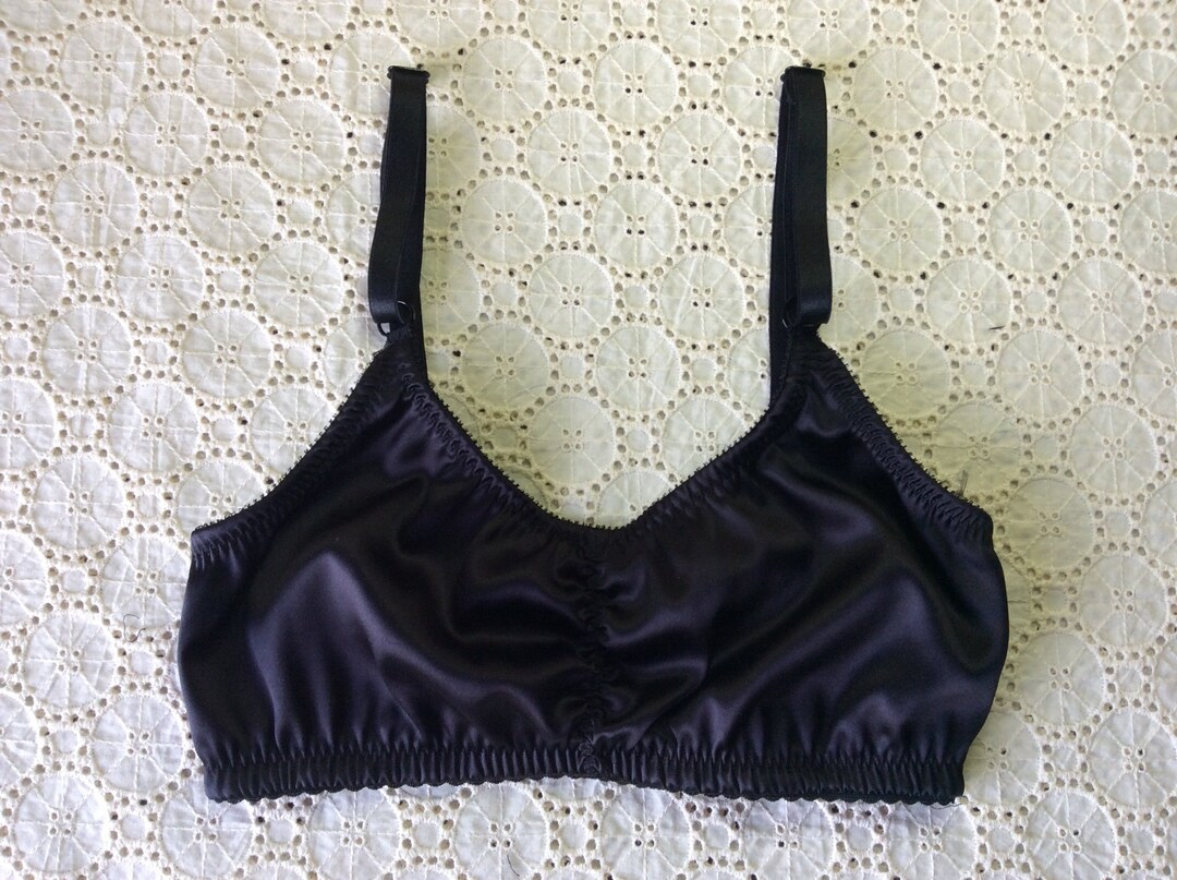 Peace Silk Satin Bralette made to Order - Etsy