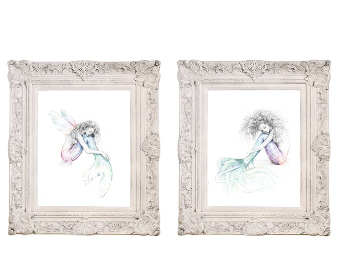 Mermaid Art by Anne-Marie Broughton by AMBroughtonArt on Etsy