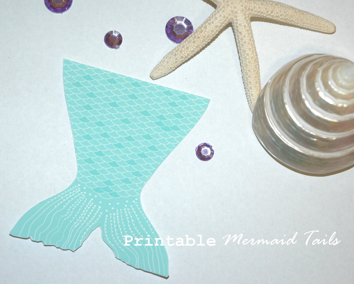 Mini Printable Paper Mermaid Tails US Letter Size Mermaid - Etsy
