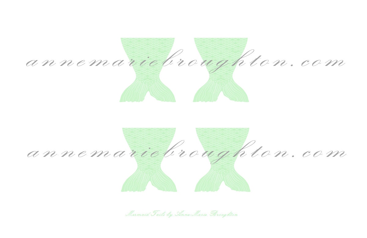Mini Printable Paper Mermaid Tails US Letter Size - Etsy