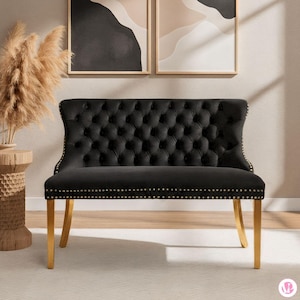 tufted dining settee