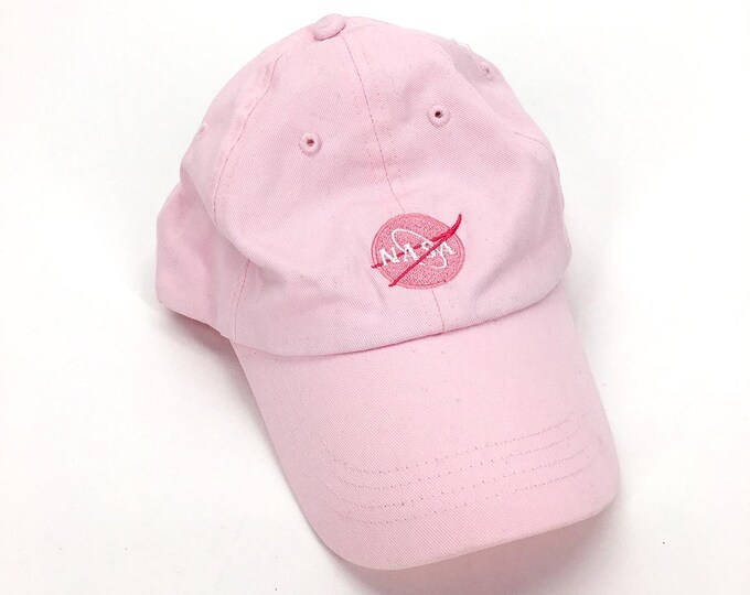 Baby Pink Embroidered NASA Hat Adjustable - Etsy