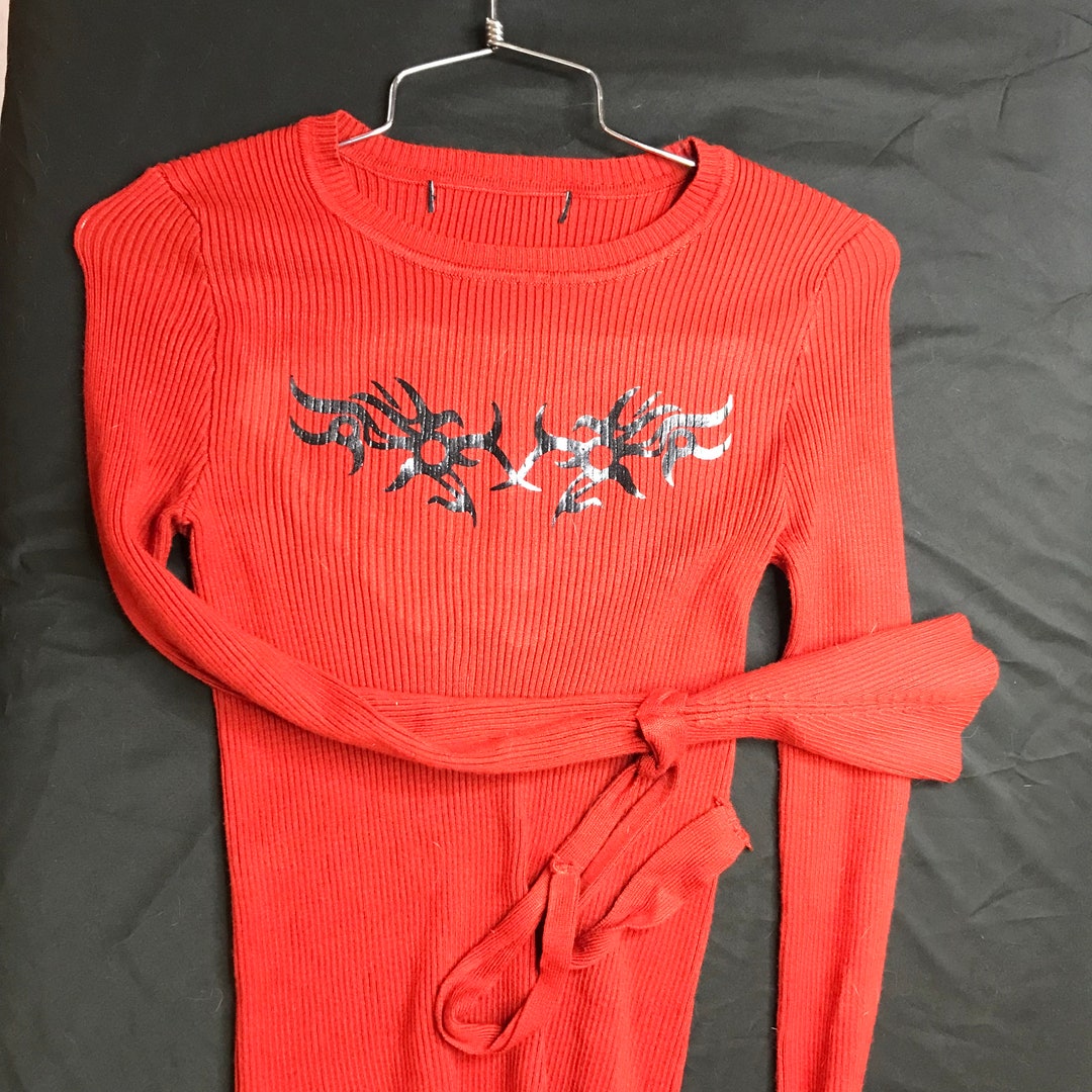 Ribbed Tribal Tramp Stamp Top XS/S - Etsy