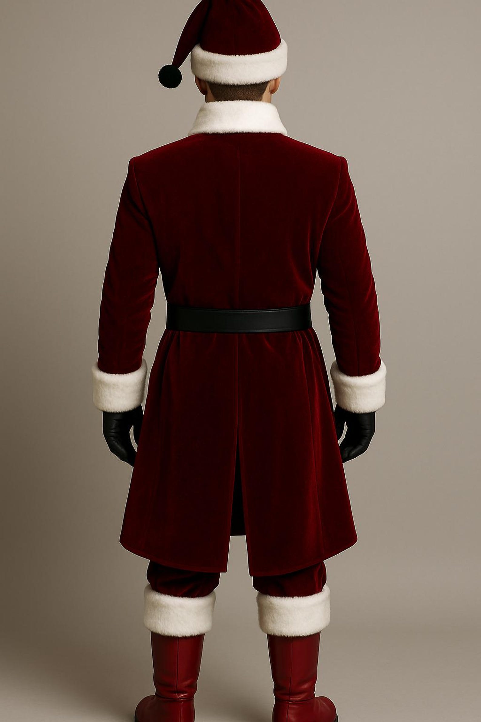 Velvet Santa Suit | Faux Fur Trim Christmas Costume for Men - Etsy