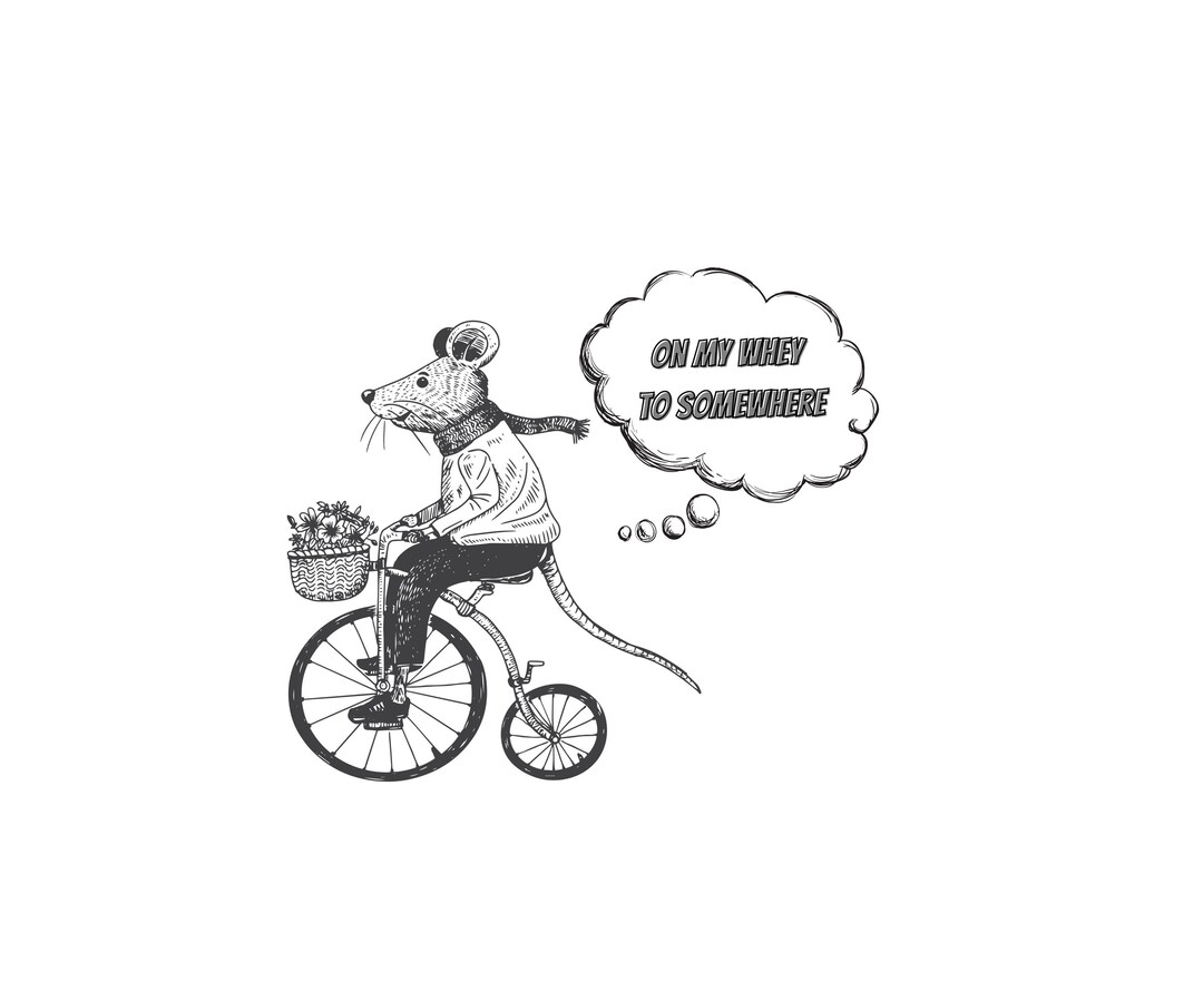 Mouse “on My Whey” SVG - Etsy