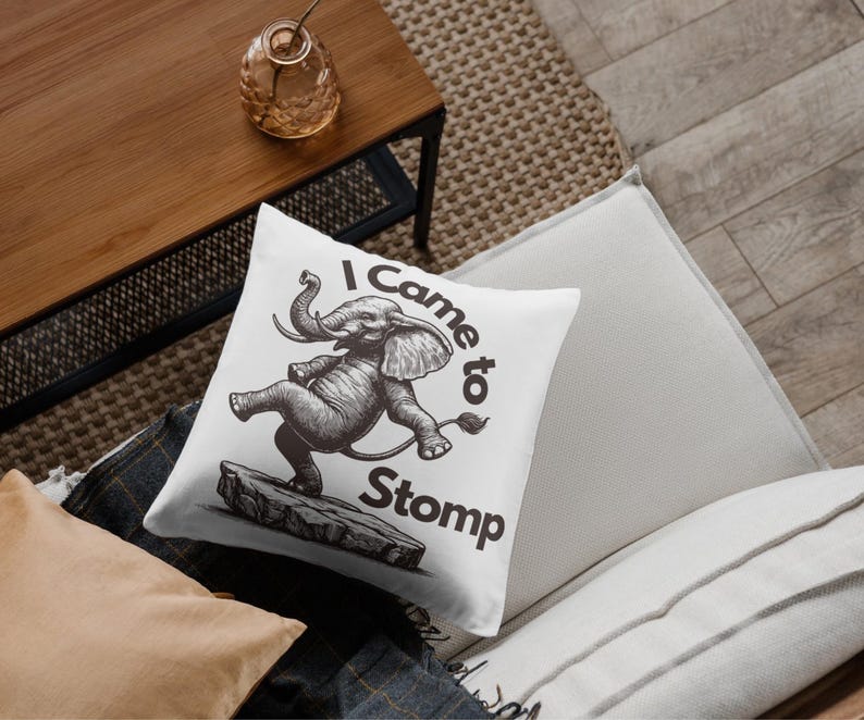 Elephant “I Came to Stomp” SVG PNG - Etsy