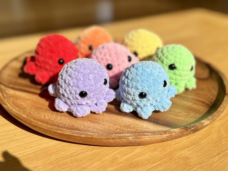 Crochet Amigurumi Octo Plushie | Cute Octopus Stuffed Animal Toy | Soft ...