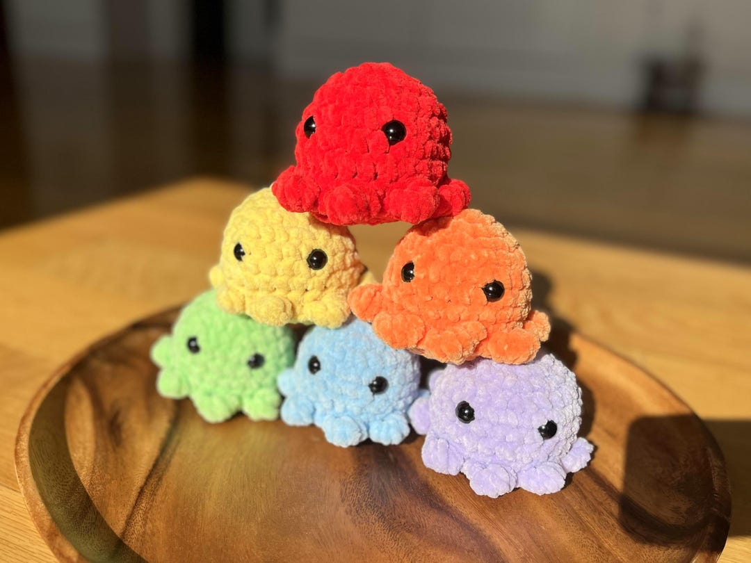 Crochet Amigurumi Octo Plushie | Cute Octopus Stuffed Animal Toy | Soft ...