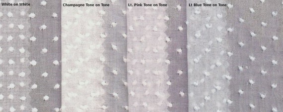 Dotted Swiss Fabric Imported From Switzerland in Tone on Tone | Etsy