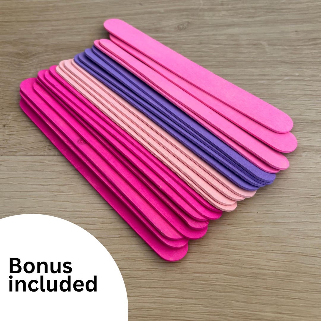 Wooden Popsicle Sticks for Crafts Colorful Wood Sticks for Schools and ...