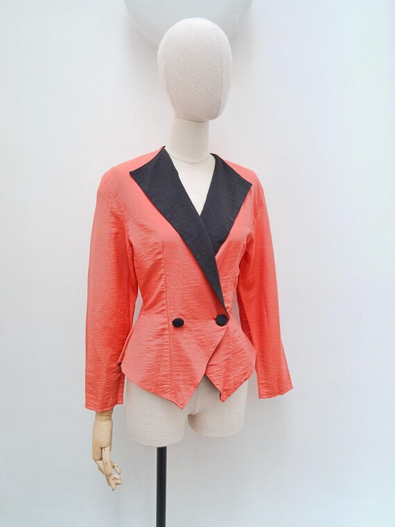1980s Ringmaster style jacket, 80s Fitted blazer with… - Gem