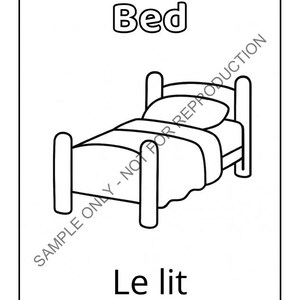 Bilingual Home Colouring Pages for Kids | English & French Printable ...