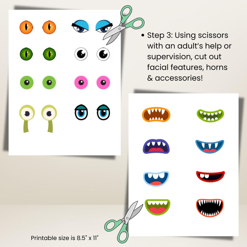 My Monster – Printable Monster Craft Kit | Fun Cut-and-create Activity ...