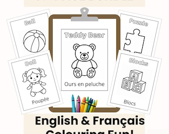 Bilingual Home Colouring Pages for Kids | English & French Printable ...