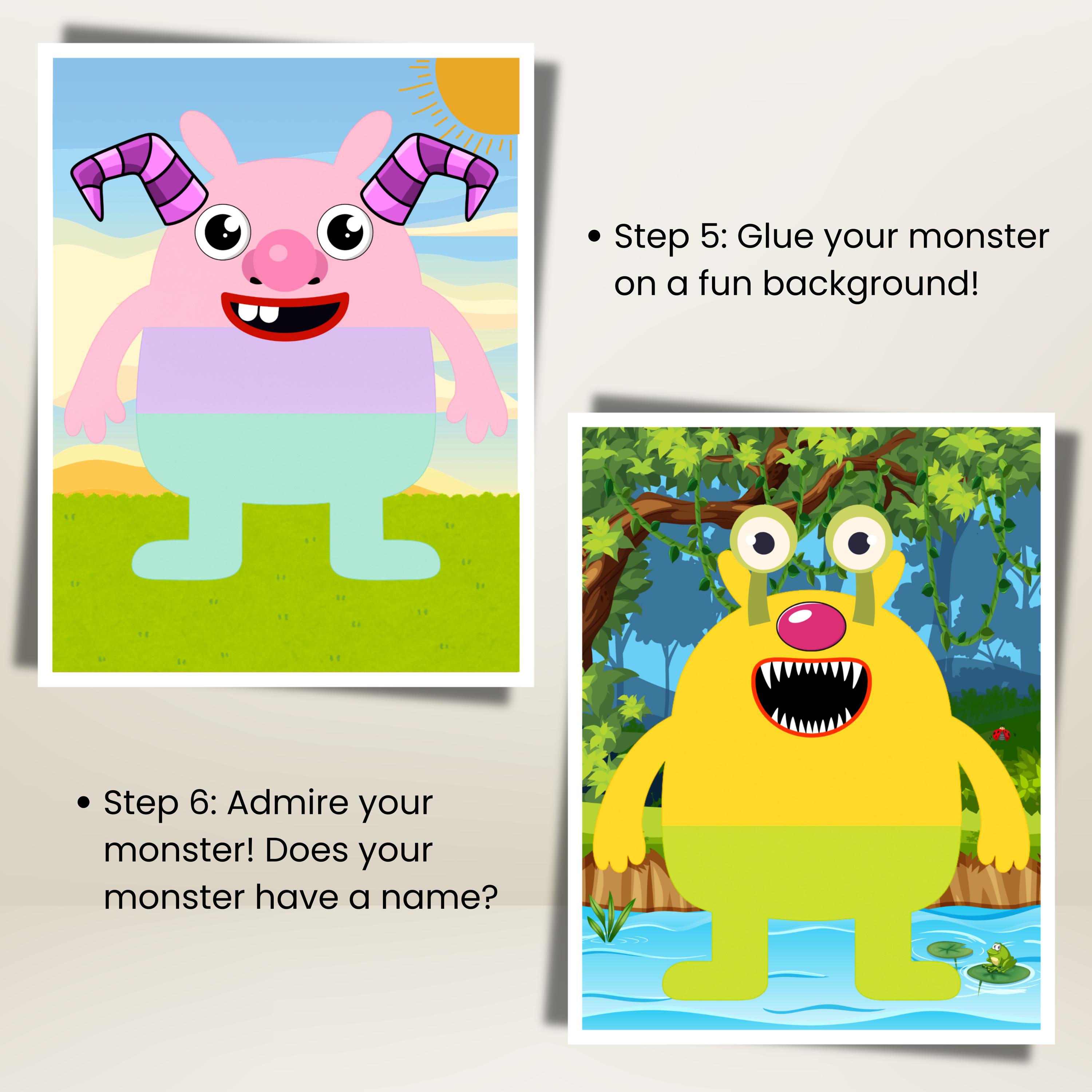 My Monster – Printable Monster Craft Kit | Fun Cut-and-create Activity ...