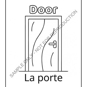 Bilingual Home Colouring Pages for Kids | English & French Printable ...