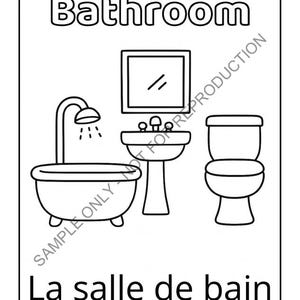 Bilingual Home Colouring Pages for Kids | English & French Printable ...