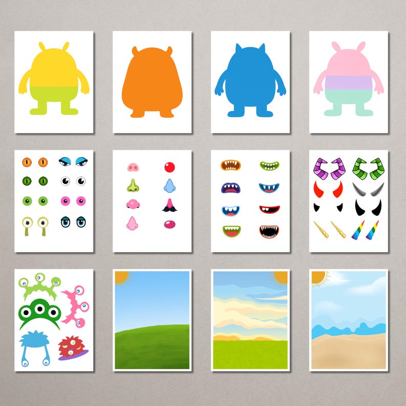 My Monster – Printable Monster Craft Kit | Fun Cut-and-create Activity ...