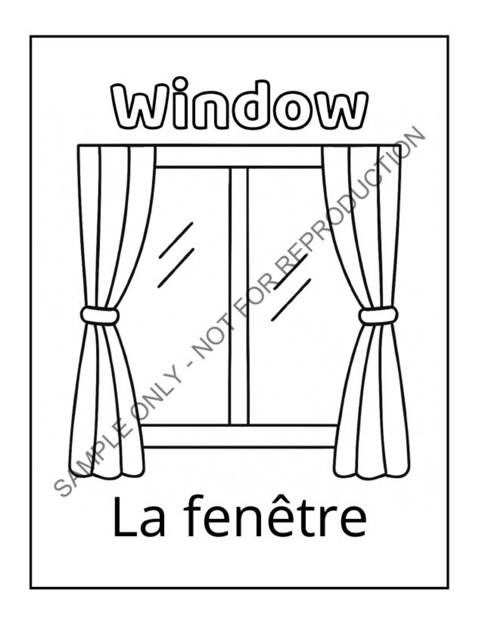 Bilingual Home Colouring Pages for Kids | English & French Printable ...